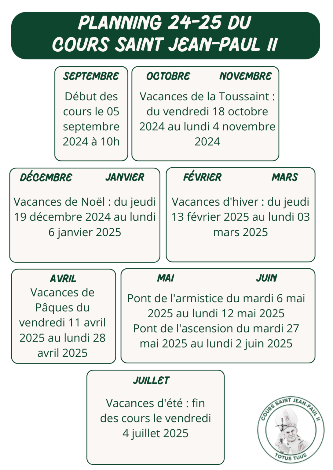 Cours Saint Jean-Paul II Rambouillet